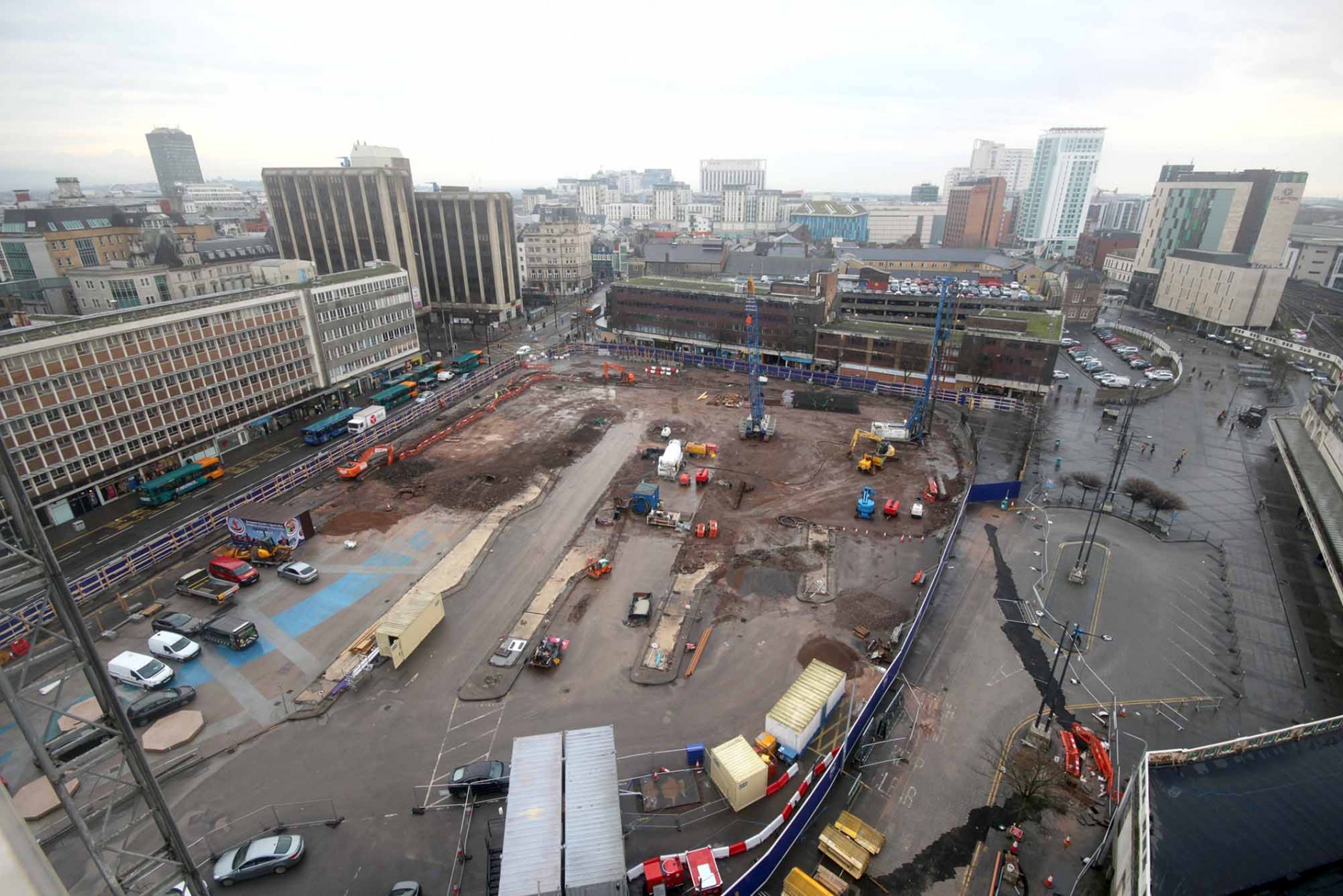 On-site progress – Cardiff Central Square