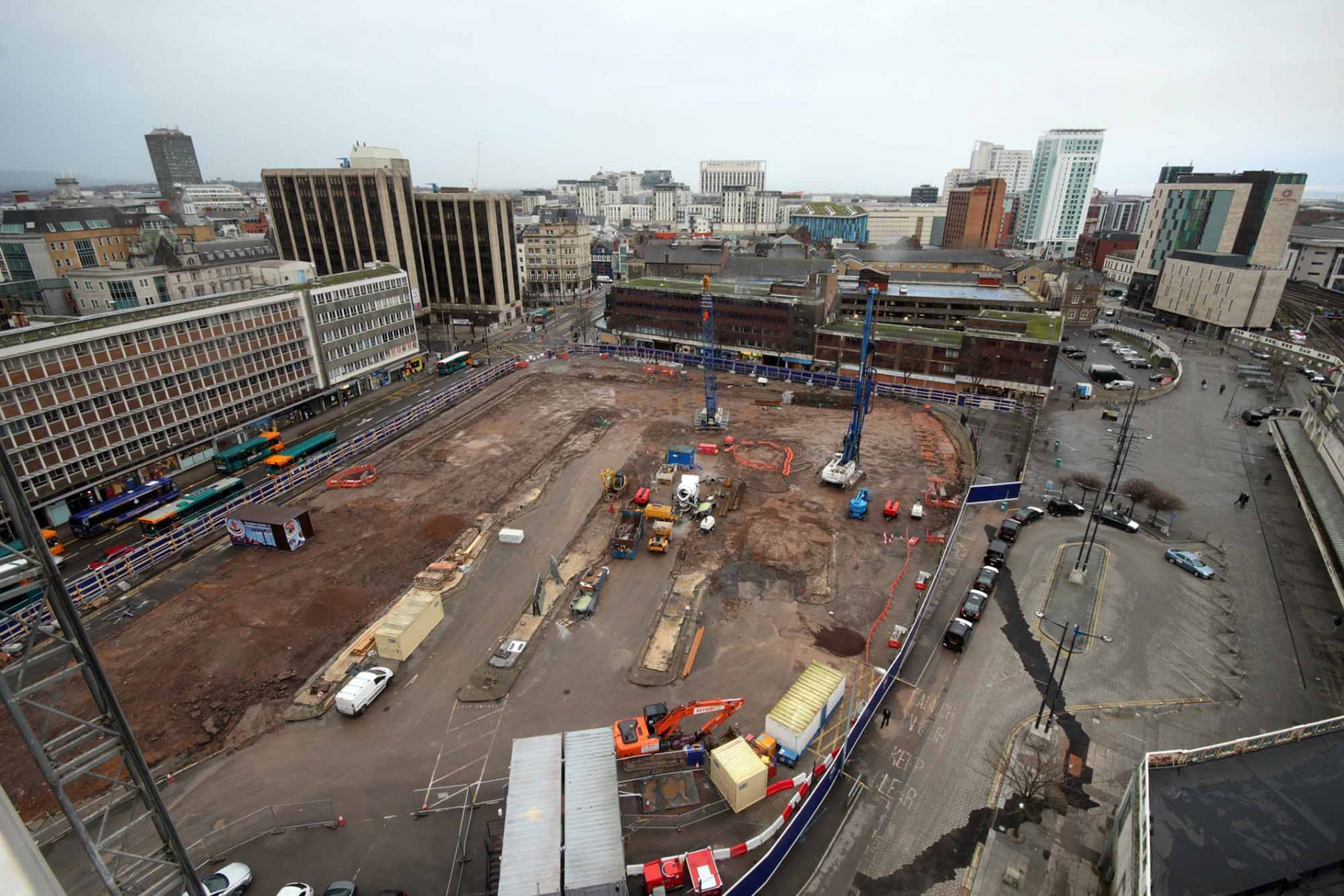 On-site progress – Cardiff Central Square