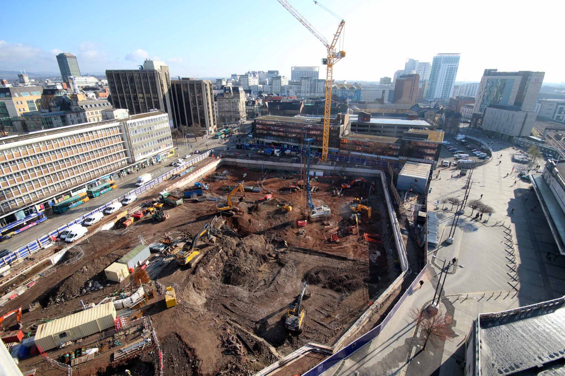On-site progress – Cardiff Central Square
