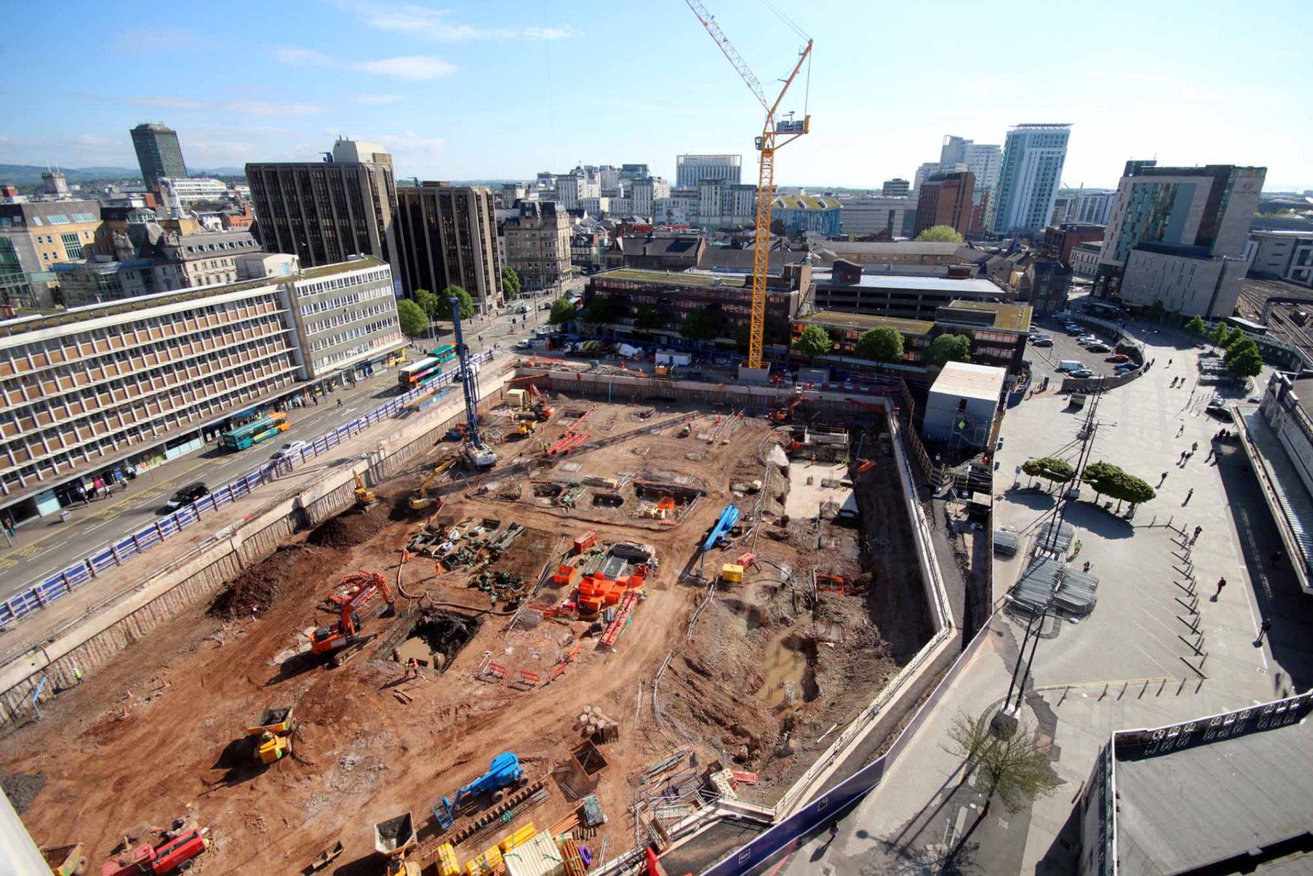 On-site progress – Cardiff Central Square