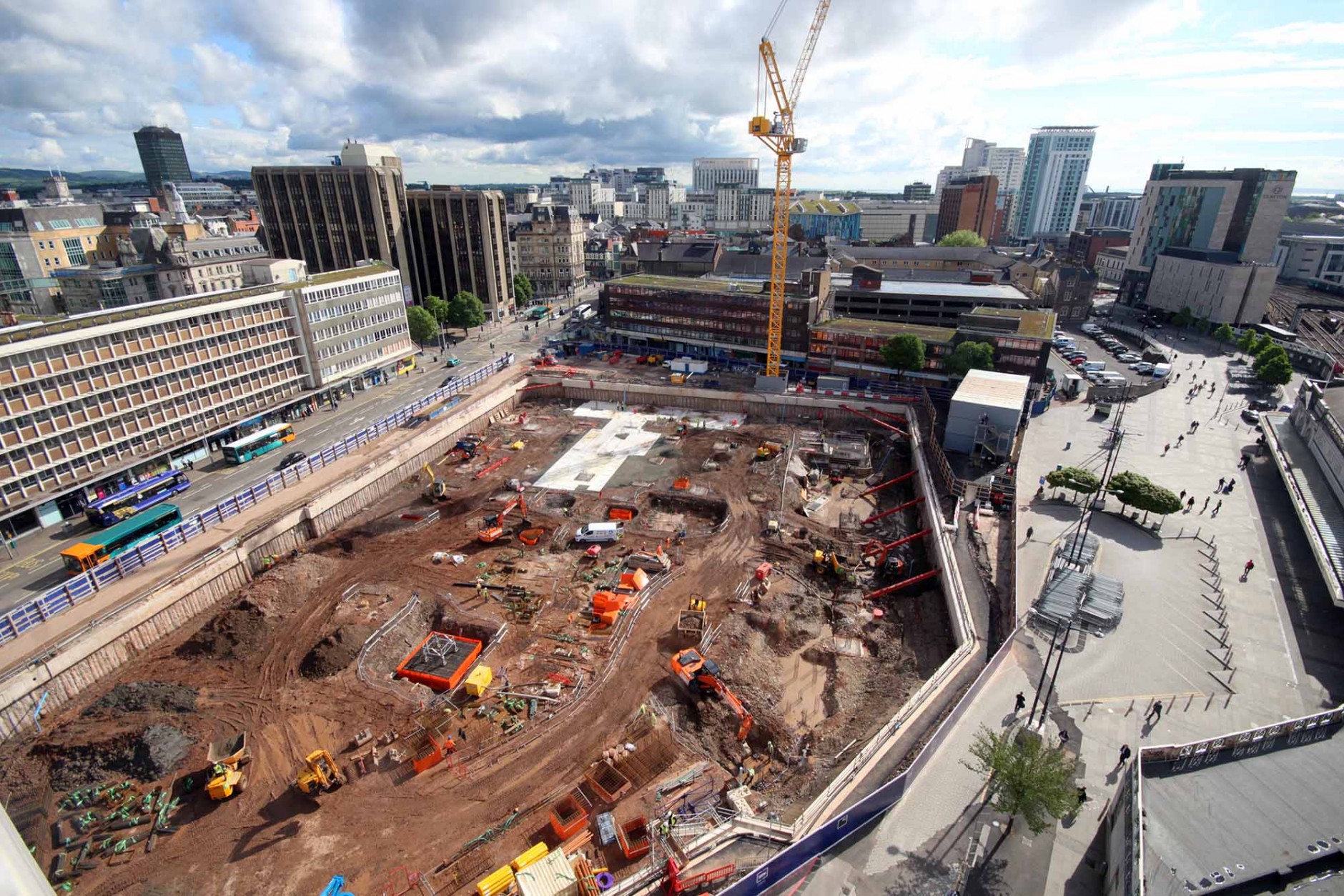 On-site progress – Cardiff Central Square