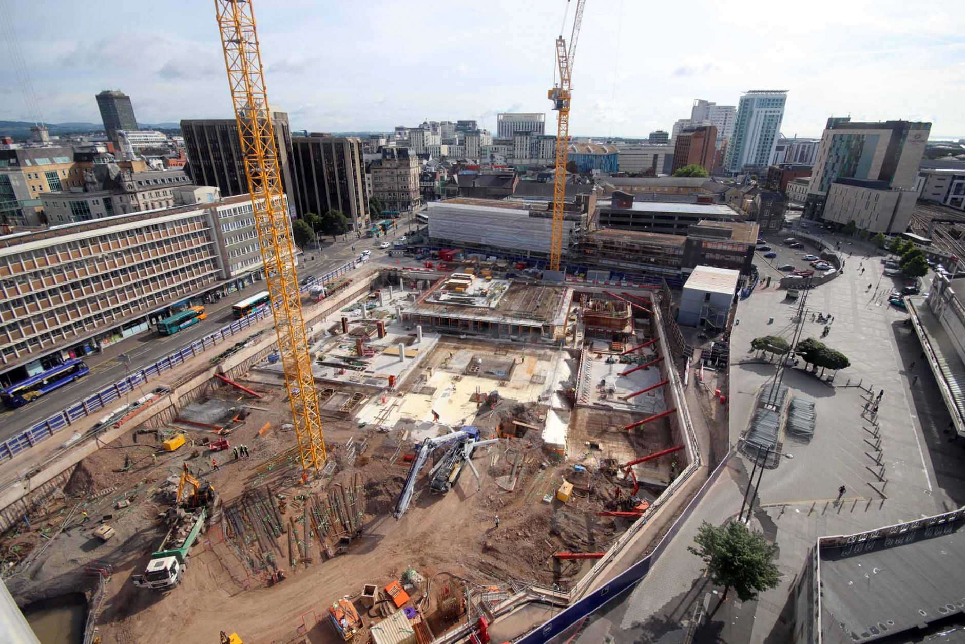 On-site progress – Cardiff Central Square