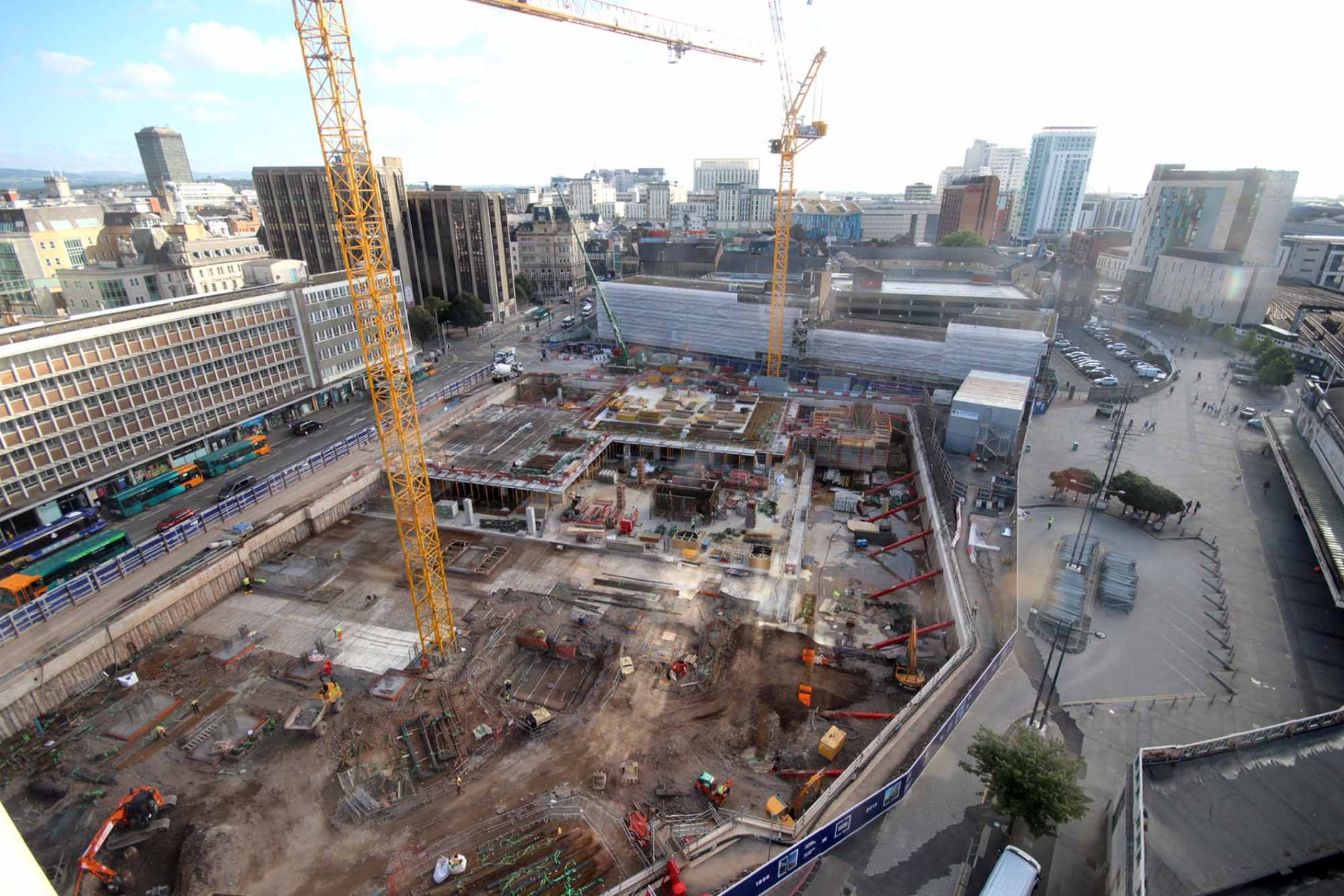 On-site progress – Cardiff Central Square
