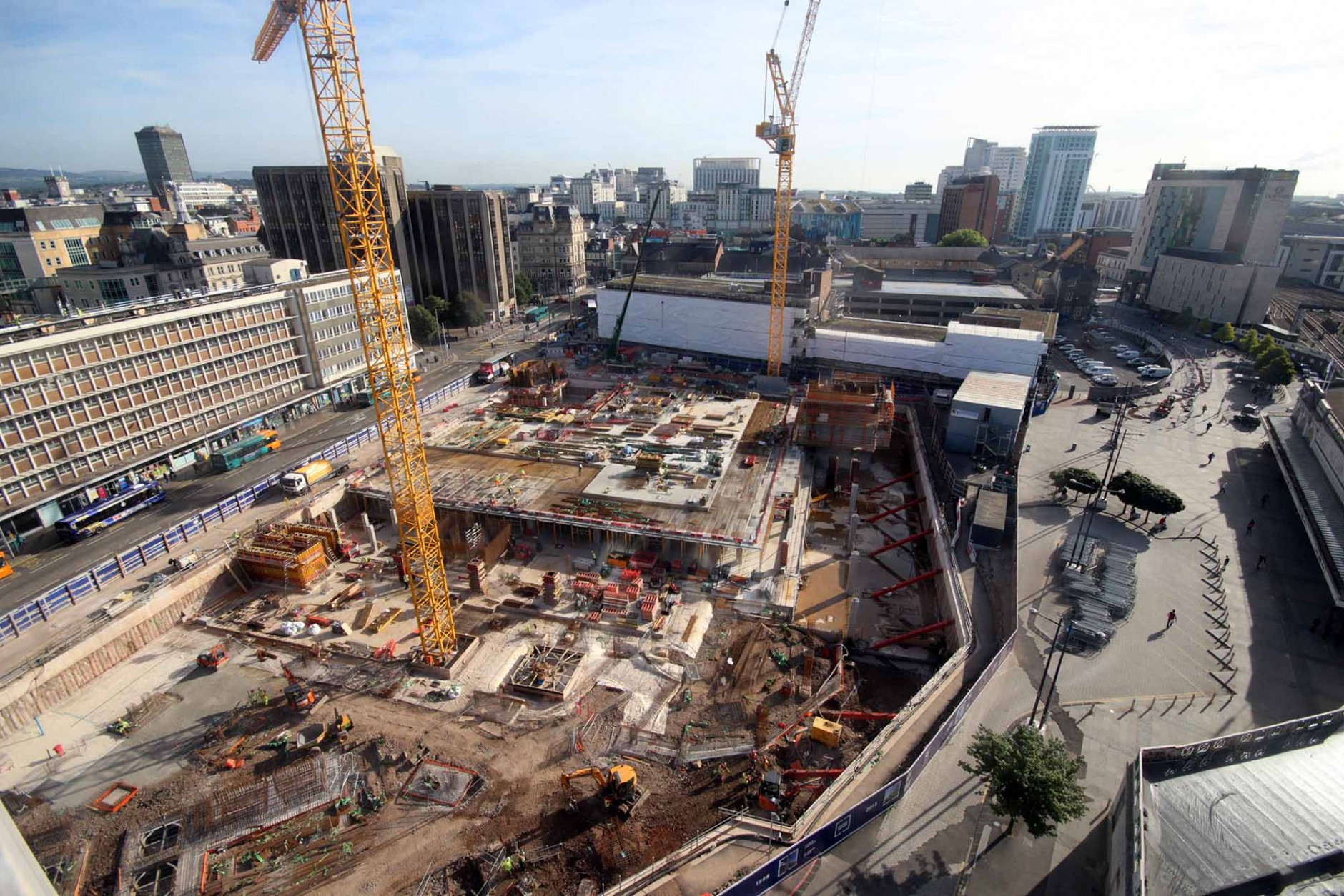 On-site progress – Cardiff Central Square