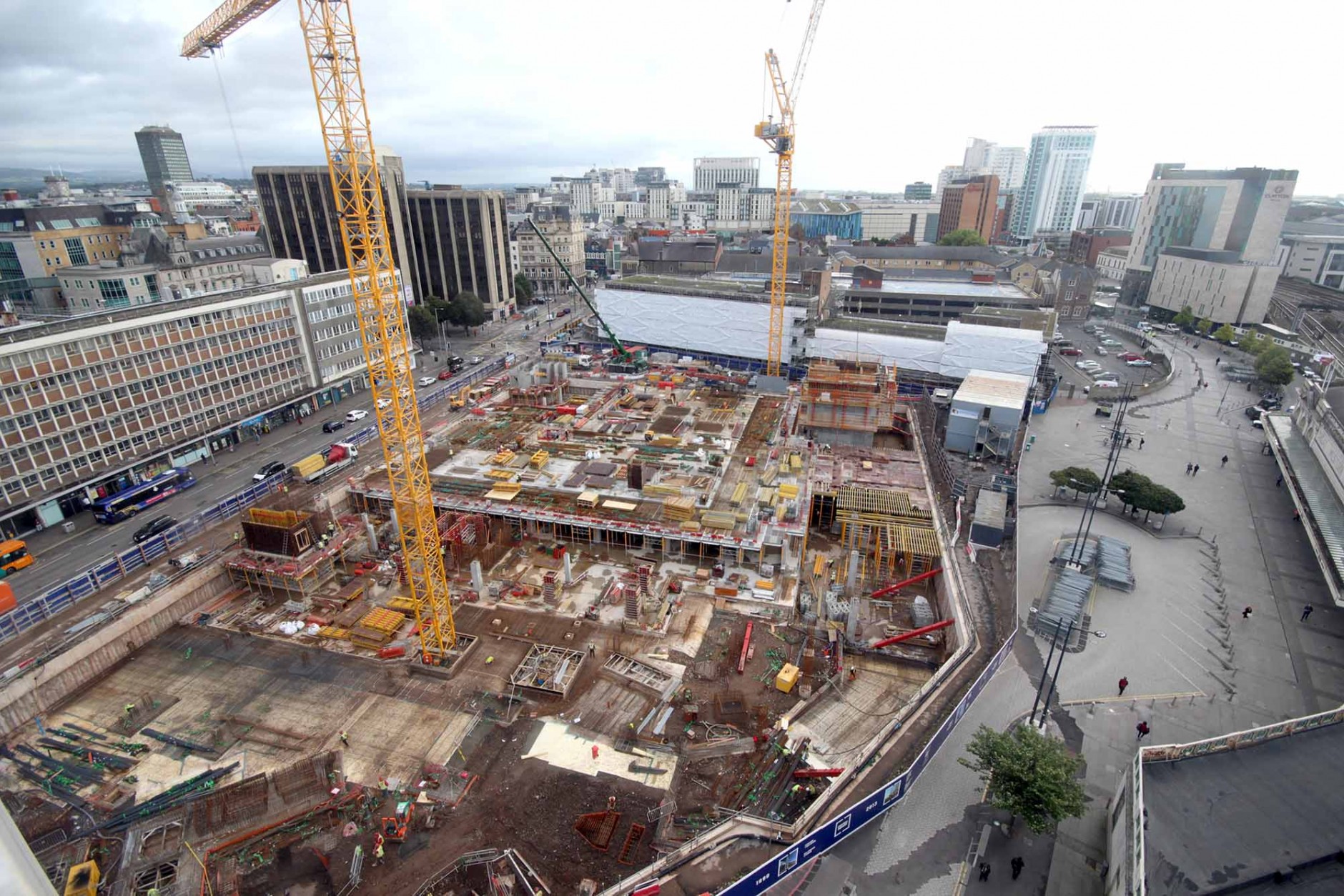On-site progress – Cardiff Central Square
